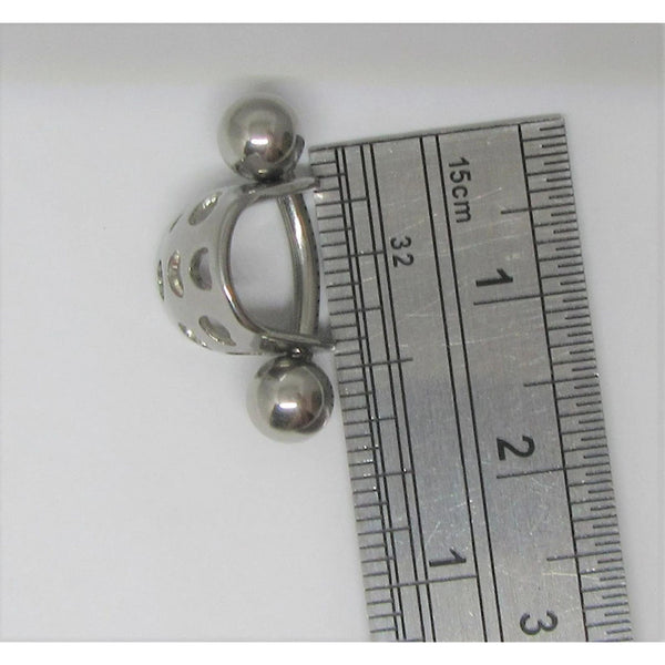Clitoral Clitorial Clit Hood Bar VCH Vertical Labia Curved Hearts Cuff ...