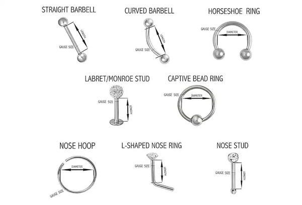 Clitoral Clitorial Clit Hood Bar VCH Vertical Stainless Steel Clear Ge ...